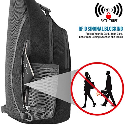 G4Free RFID Sling Bag Backpack Crossbody For Hiking Travel+Mini Hiking Backpack Small Hiking Daypack For Men Women