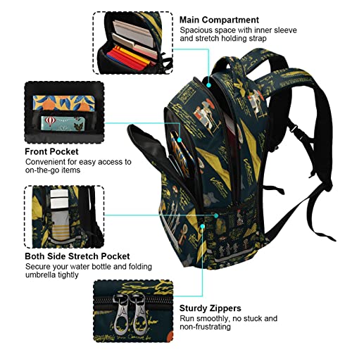 Vozoza Ancient Egypt Theme Backpack for Girls Kids Boys School Bookbags,Student Laptop Backpack Carrying Bag Casual Lightweight Travel Sports Day Packs