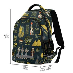 Vozoza Ancient Egypt Theme Backpack for Girls Kids Boys School Bookbags,Student Laptop Backpack Carrying Bag Casual Lightweight Travel Sports Day Packs