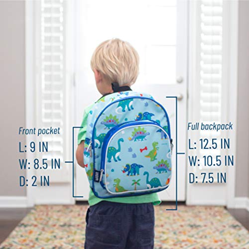 Wildkin 12 Inch Backpack Bundle with Microfiber Nap Mat (Dinosaur Land)