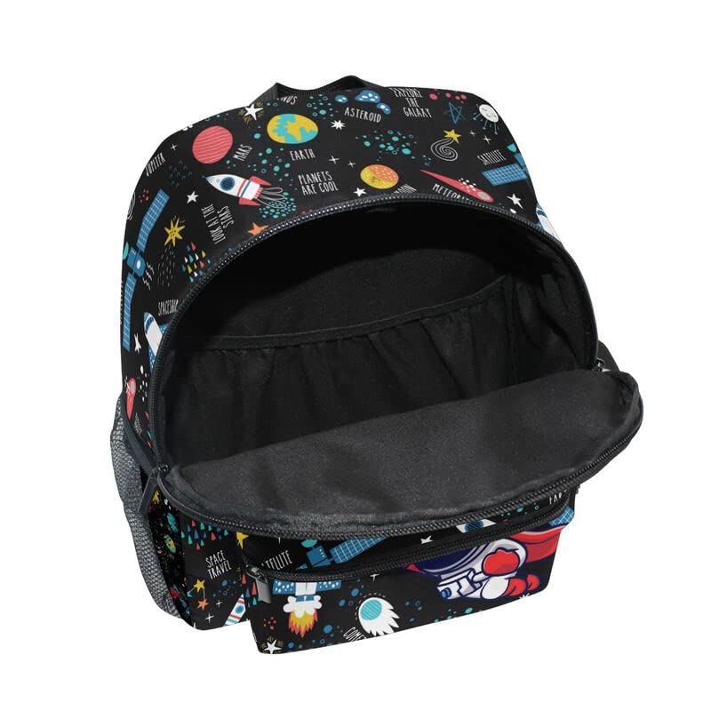 MNSRUU Kids Backpack Toddler School Bag Astronaut Rocket Small BookBag Galaxy Space Backpacks Mini for Preschool Kindergarten Boys Girls Age(3-6)