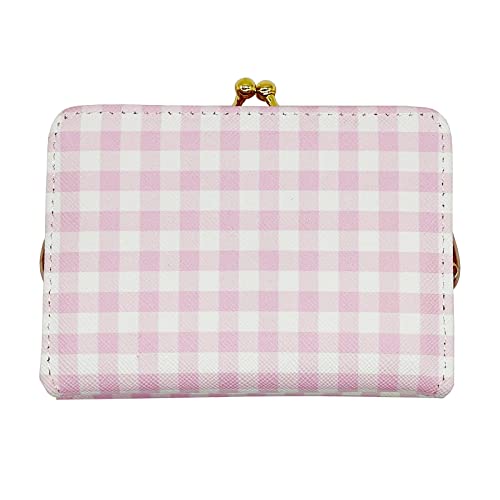 Huositi Backpack Fashion Cartoon Character Wallet Womens Leather Tri-Fold Wallet (Pink)