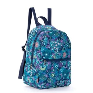 Sakroots Women's Go Packable Backpack in Eco-Twill, Royal Blue Seascape, One Size