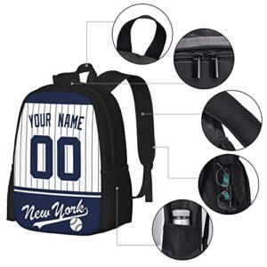 ANTKING New York Backpack High capacity Custom Any Name and Any Number Gifts for Kids Men Fans