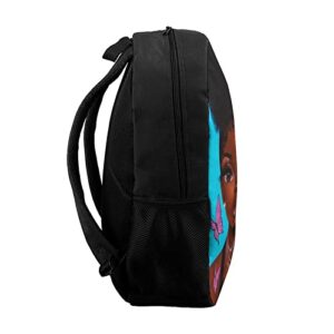 African American Girl Backpack Laptop Bookbag Travel Bag Unisex for Adult Game Fans Gifts For Backpack 17 Inches