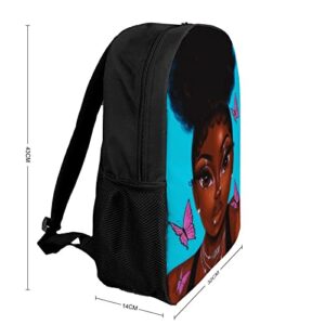 African American Girl Backpack Laptop Bookbag Travel Bag Unisex for Adult Game Fans Gifts For Backpack 17 Inches