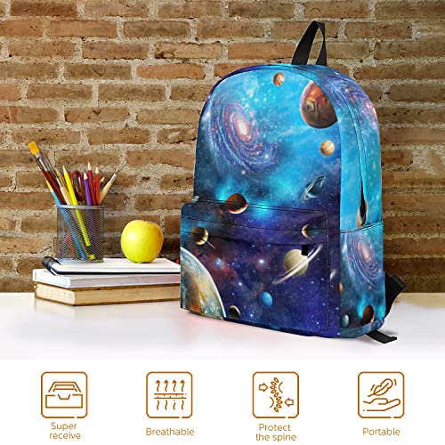 Roftidzo Large Capacity Solar System Backpack Bookbag for Boys Girls Teens, Lightweight Laptop Backpack Travel Rucksack Casual Daypack