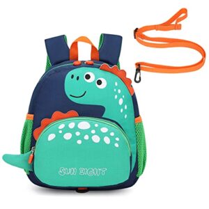 sun eight toddler backpack for girls with anti-lost harness 3d cartoon dinosaur kids backpack school bag for baby backpack boy girl 1-5 years boy toddler bag(dinosaur)