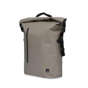 knomo cromwell 15 inch waterproof laptop rolltop backpack, water resistant travel rucksack, casual daypack for outdoors