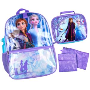 disney frozen anna elsa olaf trust your journey 5 pc backpack set tote bag