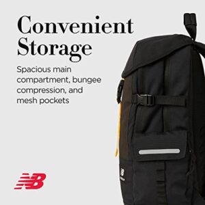 New Balance Laptop Backpack, Bungee Travel Bag for Men and Women, Multi, One Size