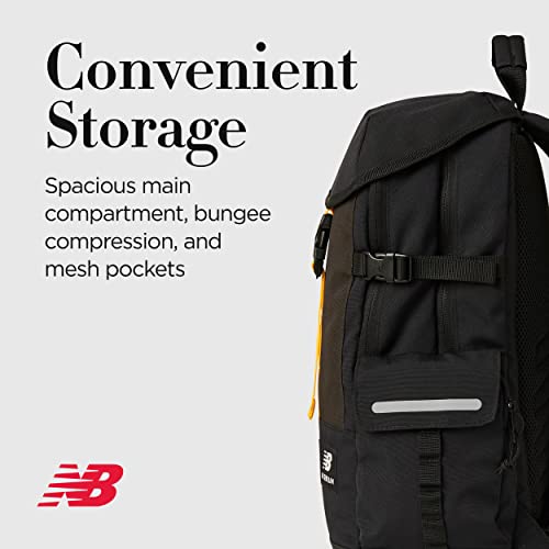 New Balance Laptop Backpack, Bungee Travel Bag for Men and Women, Multi, One Size