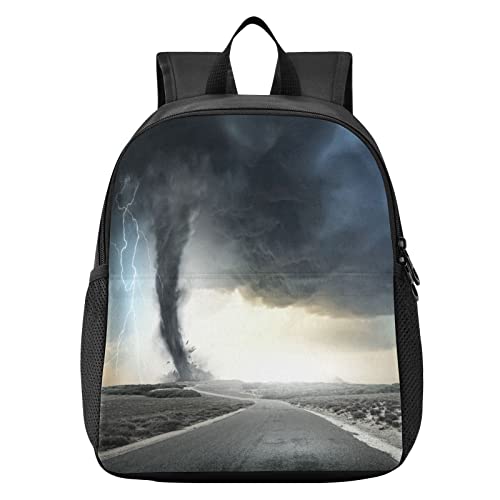 Blueangle Black Tornado Print Waterproof Backpack - Lightweight Backpack Boys Girl 3-6 Year School Bag