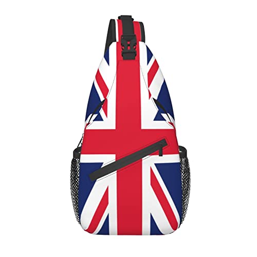 Jomiwink Union Jack Sling Backpack Crossbody Chest Bag Daypack for Hiking Travel