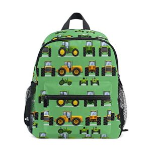 Backpack for Toddler Boys Tractor Lightweight Mini Shoulder Backpack Adjustable Casual Daypack Rucksack for Kindergarten Preschool Nursery Outdoor Age 3-8 S