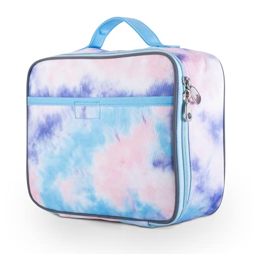 Fenrici Kids Backpack and Lunchbox Bundle for Girls, Boys, Teens (Pastel Tie Dye)