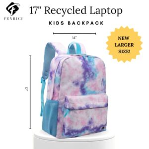 Kids Backpack and Lunch Box Set with a Bento Box (Pastel Tie Dye)