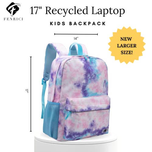 Kids Backpack and Lunch Box Set with a Bento Box (Pastel Tie Dye)