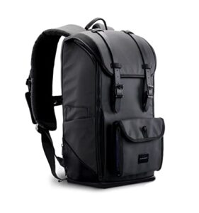 skyborne smart-pack plus+ travel backpack with anti-theft padded laptop compartment with modular detachable dopp kitt & built-in usb charging