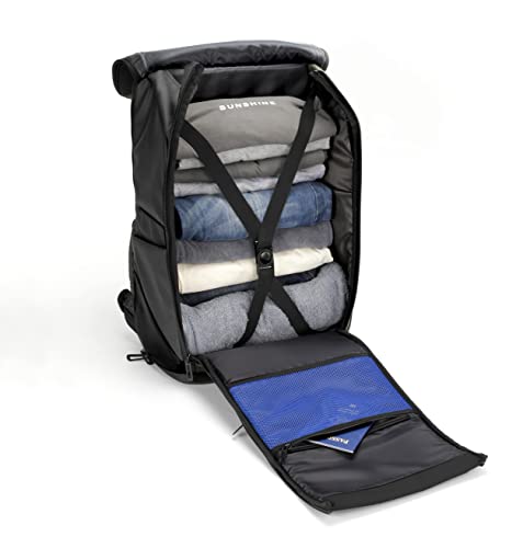 SKYBORNE Smart-Pack PLUS+ Travel backpack with anti-theft padded laptop compartment with modular detachable DOPP Kitt & built-in USB charging