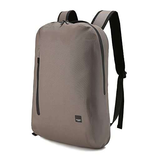 KNOMO Harpsden 15" Waterproof Laptop Business Backpack Lightweight Computer Dry Bag Water Proof Zipper Brown