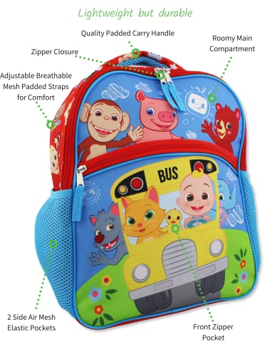 Cocomelon Boys Girls 14 inch School Backpack (Blue, One Size)