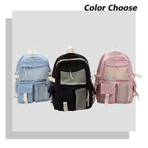 Freie Liebe Cute Kawaii Backpack for Girls School Kids Bookbag with Pin and Accessories