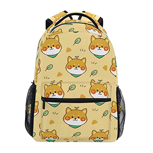 JIPONI Shiba Inu Dog Backpack For Women Men, Student School Bag Bookbag Travel Laptop Backpack Purse Daypack