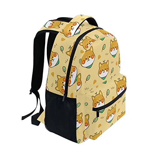 JIPONI Shiba Inu Dog Backpack For Women Men, Student School Bag Bookbag Travel Laptop Backpack Purse Daypack