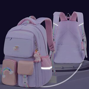 Girls Pink Unicorn Backpacks For School Kids Primary Rainbow Cute Backpack Multifunctional Bookbag