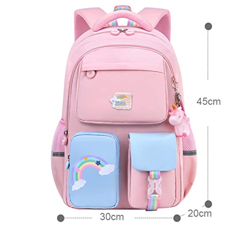 Girls Pink Unicorn Backpacks For School Kids Primary Rainbow Cute Backpack Multifunctional Bookbag