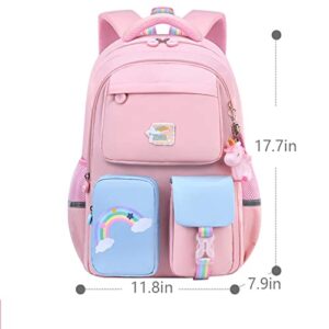 Girls Pink Unicorn Backpacks For School Kids Primary Rainbow Cute Backpack Multifunctional Bookbag