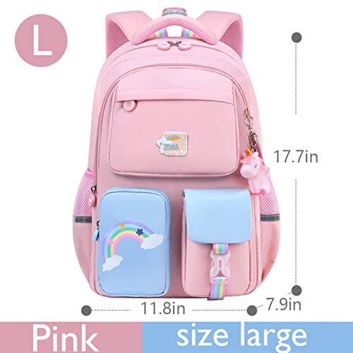 Girls Pink Unicorn Backpacks For School Kids Primary Rainbow Cute Backpack Multifunctional Bookbag