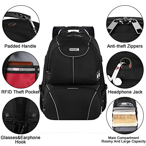 VECKUSON Lunch Bag Backpack, Insulated Cooler Lunch Box Backpack, Extra Large Travel Laptop Backpack, 18.4 Laptop Backpack for unisex, 55L Extra Large Gaming Laptops Backpack with USB Charger Port