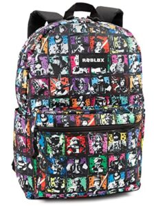 roblox backpack video game characters black rucksack 17.3”