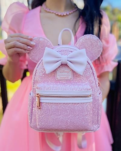 Loungefly Disney Minnie Mouse Cotton Candy Sequin Mini Backpack