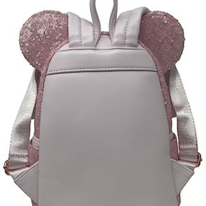 Loungefly Disney Minnie Mouse Cotton Candy Sequin Mini Backpack