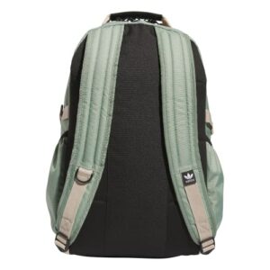 adidas Originals Trefoil Patch Backpack, Silver Green/Wonder Beige/Black, One Size