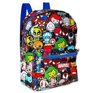 Avengers Backpack with Lunch Bag - Bundle with Avengers Backpack for Boys 8-12, Avengers Lunch Box, Water Bottle, Stickers, More (Marvel Avengers School Backpack for Boys)