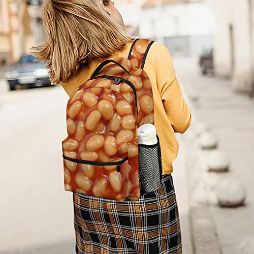 Xvx-Boom Baked Beans Backpack Print Work Leisure Schoolbag Adjustable Practical Men And Women Universal Laptop Backpack