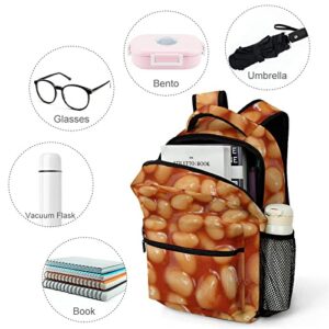 Xvx-Boom Baked Beans Backpack Print Work Leisure Schoolbag Adjustable Practical Men And Women Universal Laptop Backpack