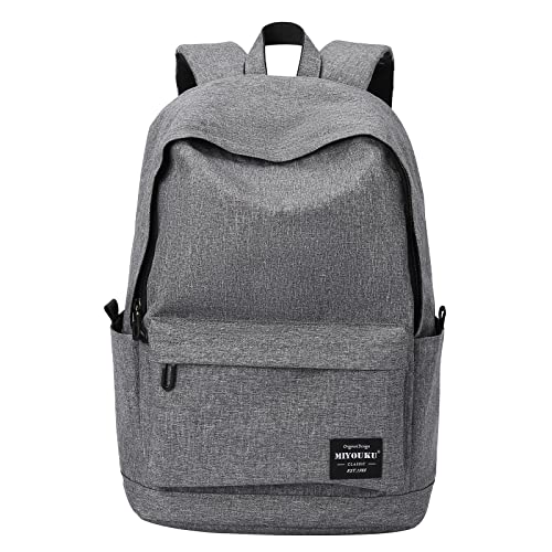 coowoz College Backpack Black bag College Bags For Women Men Travel Rucksack Casual Daypack Laptop Backpack(Grey)