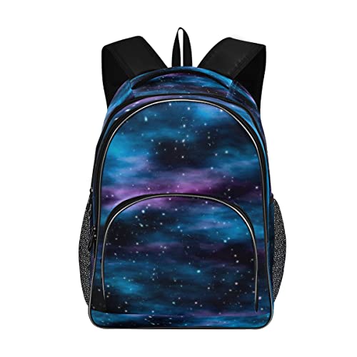 SUABO Dark Space Nebula with Stars Bookbag for Students Teens Girls Boys,Durable Backpack Schoolbag Rucksack Travel Bag Laptop Backpacks for Elementary Kindergarten College