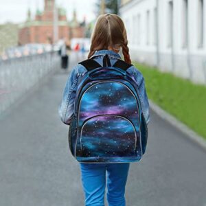 SUABO Dark Space Nebula with Stars Bookbag for Students Teens Girls Boys,Durable Backpack Schoolbag Rucksack Travel Bag Laptop Backpacks for Elementary Kindergarten College