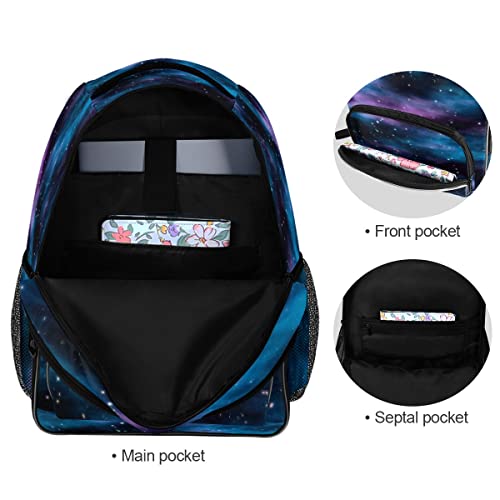 SUABO Dark Space Nebula with Stars Bookbag for Students Teens Girls Boys,Durable Backpack Schoolbag Rucksack Travel Bag Laptop Backpacks for Elementary Kindergarten College