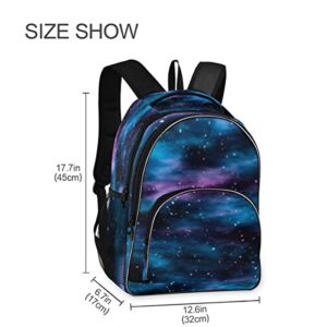 SUABO Dark Space Nebula with Stars Bookbag for Students Teens Girls Boys,Durable Backpack Schoolbag Rucksack Travel Bag Laptop Backpacks for Elementary Kindergarten College