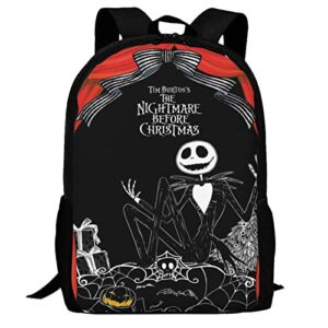 ybovejuk christmas cartoon nightmare backpacklaptop backpacks versatile high capacity basic water resistant casual backpack for women lightweight backpacks bags gmy bags halloween s77