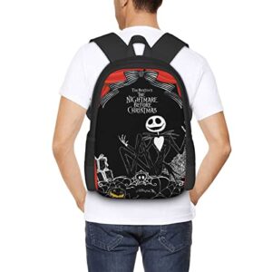 Ybovejuk Christmas Cartoon Nightmare Backpacklaptop backpacks Versatile High capacity Basic Water Resistant Casual Backpack for women Lightweight Backpacks Bags Gmy bags Halloween S77