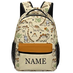 aicihert custom cute dinosaur paw backpack personalized name text backpack daypacks customized bookbags school bag for student boys girls