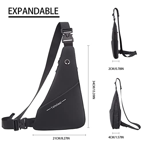 LOCALLION Sling Bag, Small Sling Backpack, Anti-Theft Chest Shoulder Bags, Slim Cross Body Side Pack for Men Women